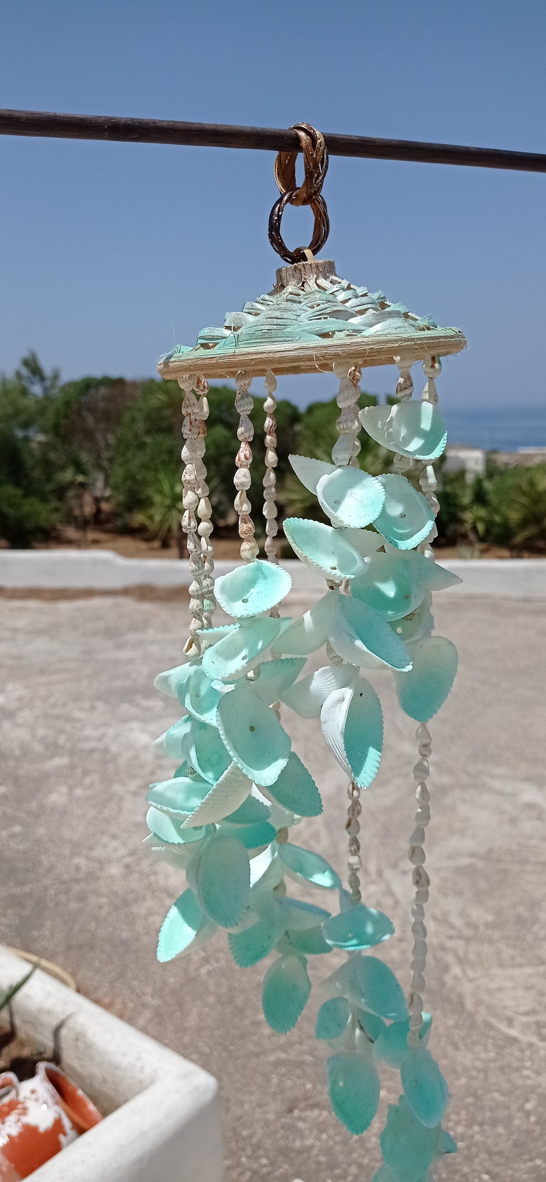 Green Seashells Handmade Hanging Decoration - Etsy