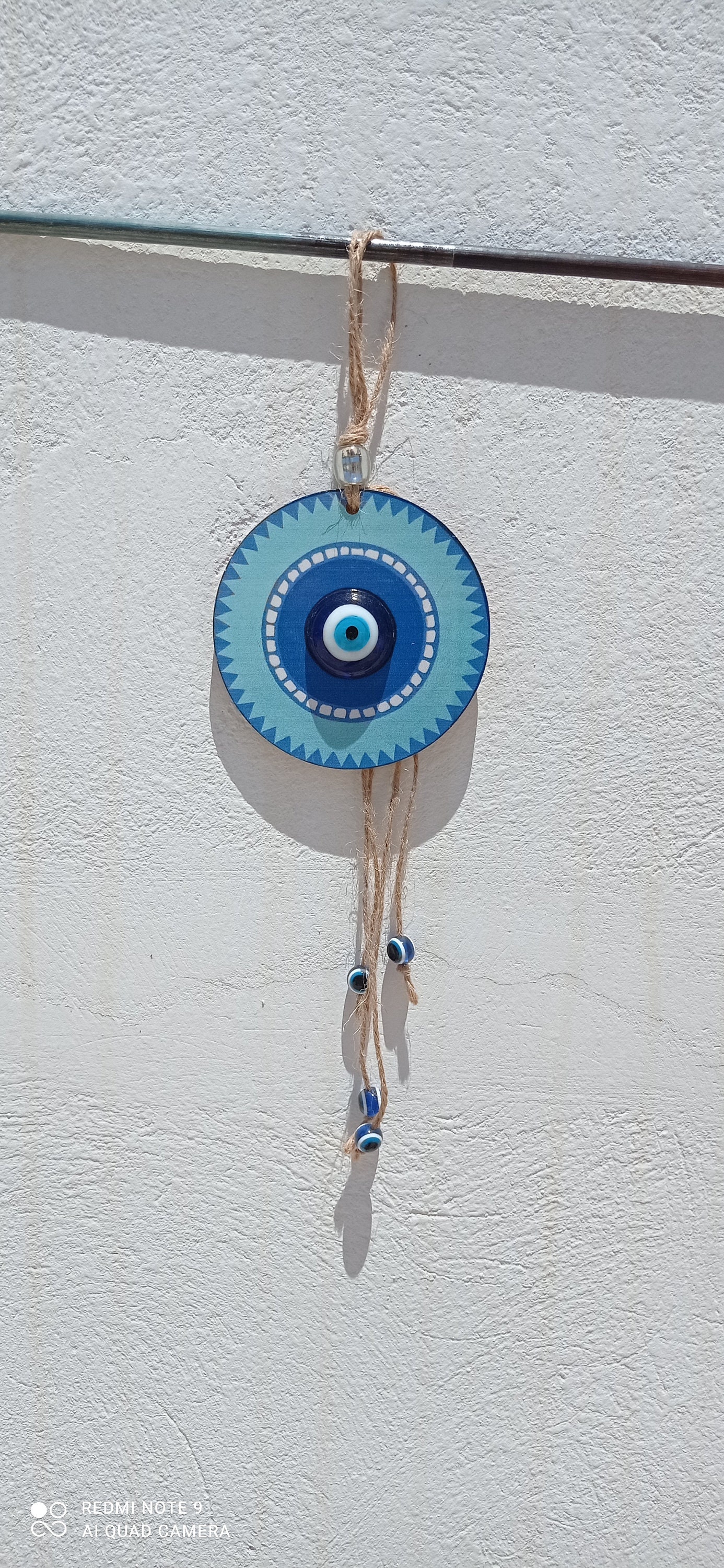Blue evil eye outdoor hanging decoration | Etsy
