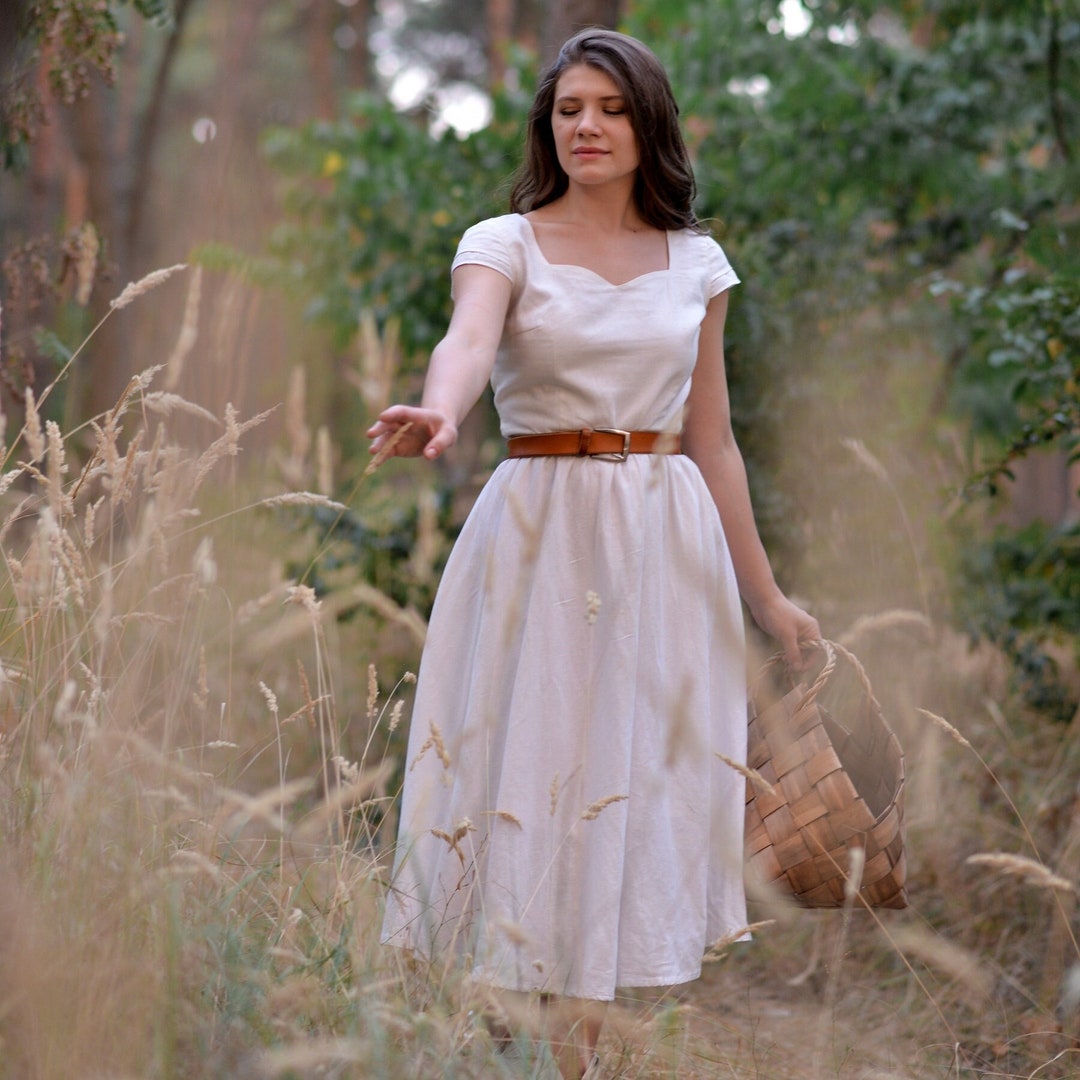 Jasmin Dress. Linen Dress. Natural Dress. Linen. Cotton Dress ...