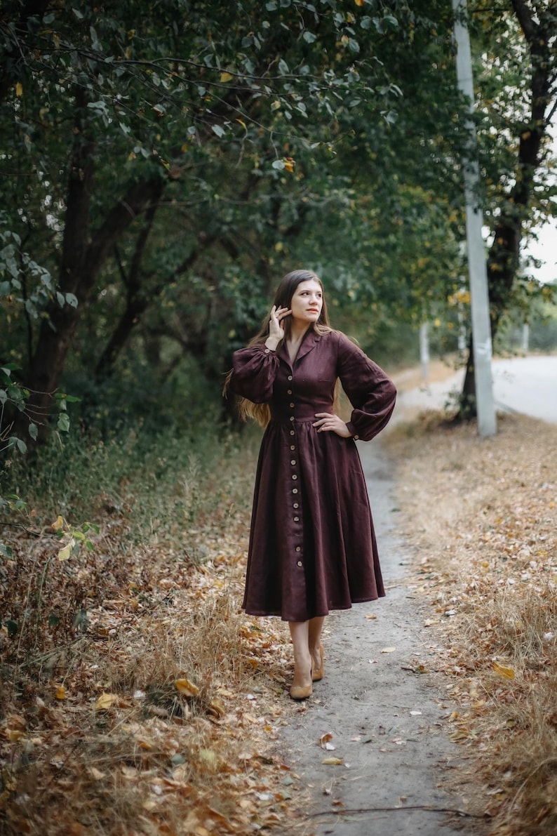 The Jane Dress. Made to Measure Dress. Linen Dress. Romantic Dress ...