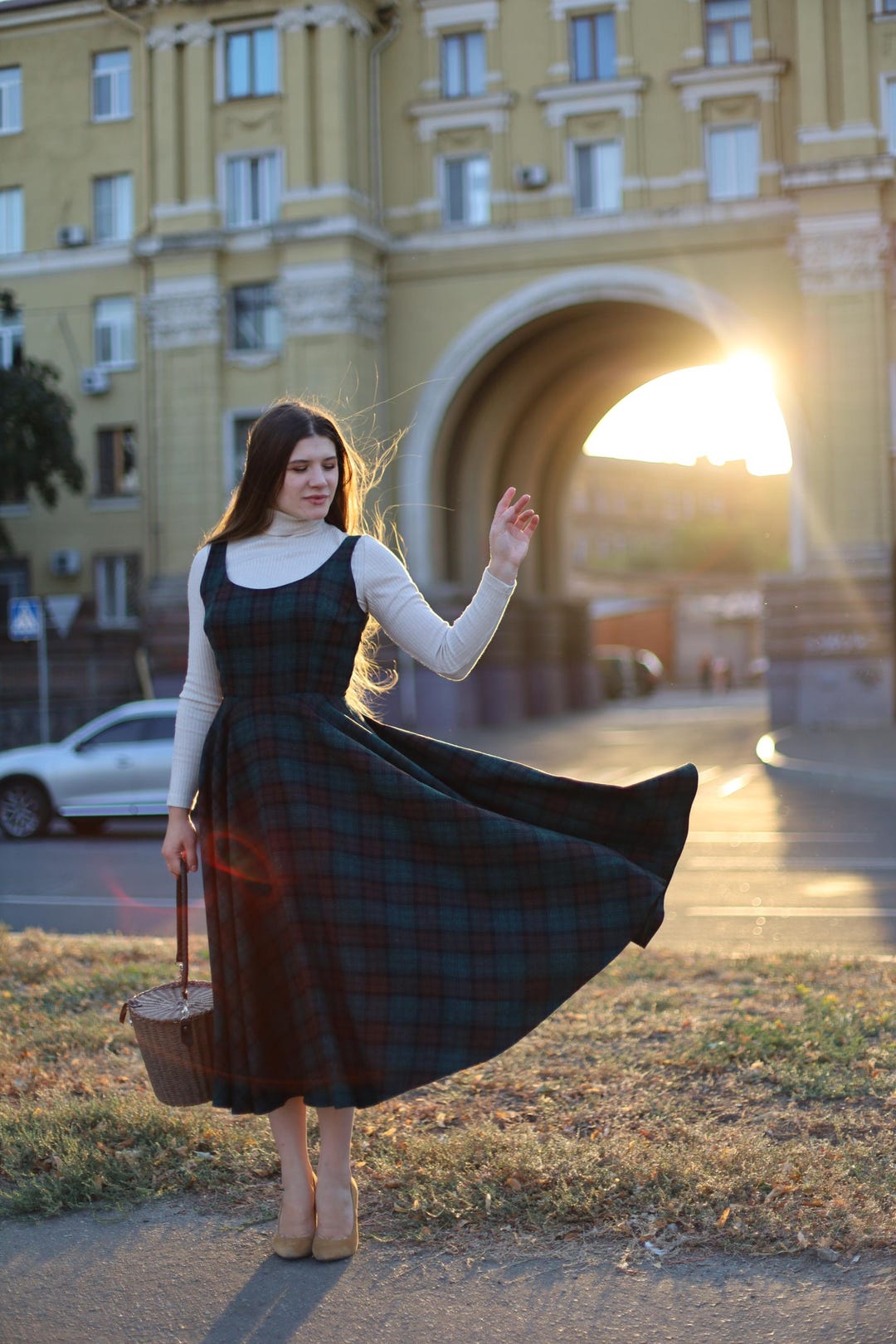 The Dark Forest Warm Wool Sundress. Mage to Measure. Full Sun Sundess ...