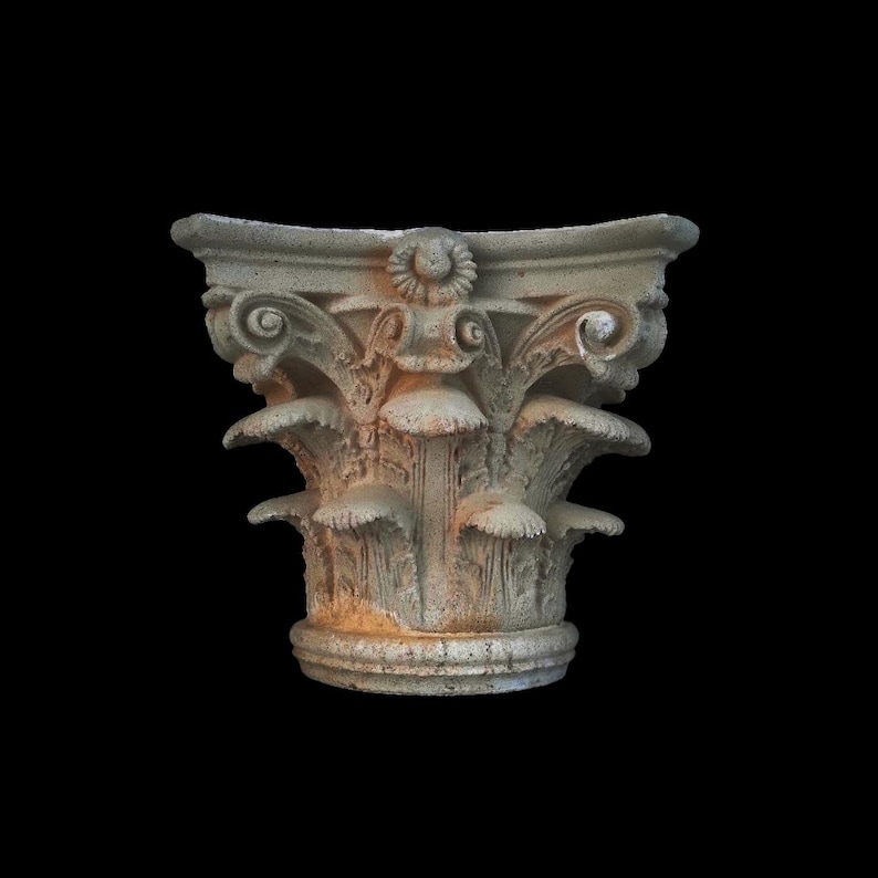 Handmade Marble Corinthian Capital, 14W X 12H Inches, Stone Column Cap ...