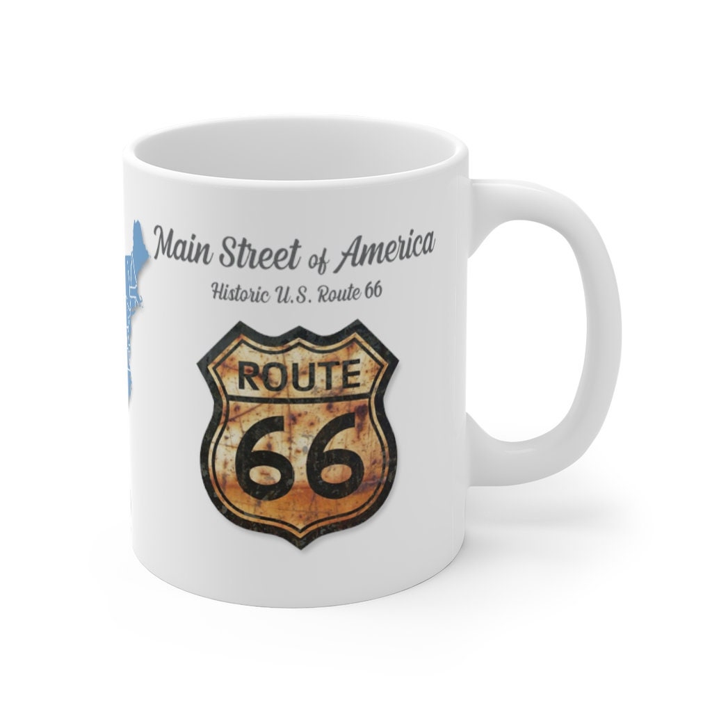 Historic Route 66 | Full Map | 11-oz Coffee Mug | USA Travel Lovers ...