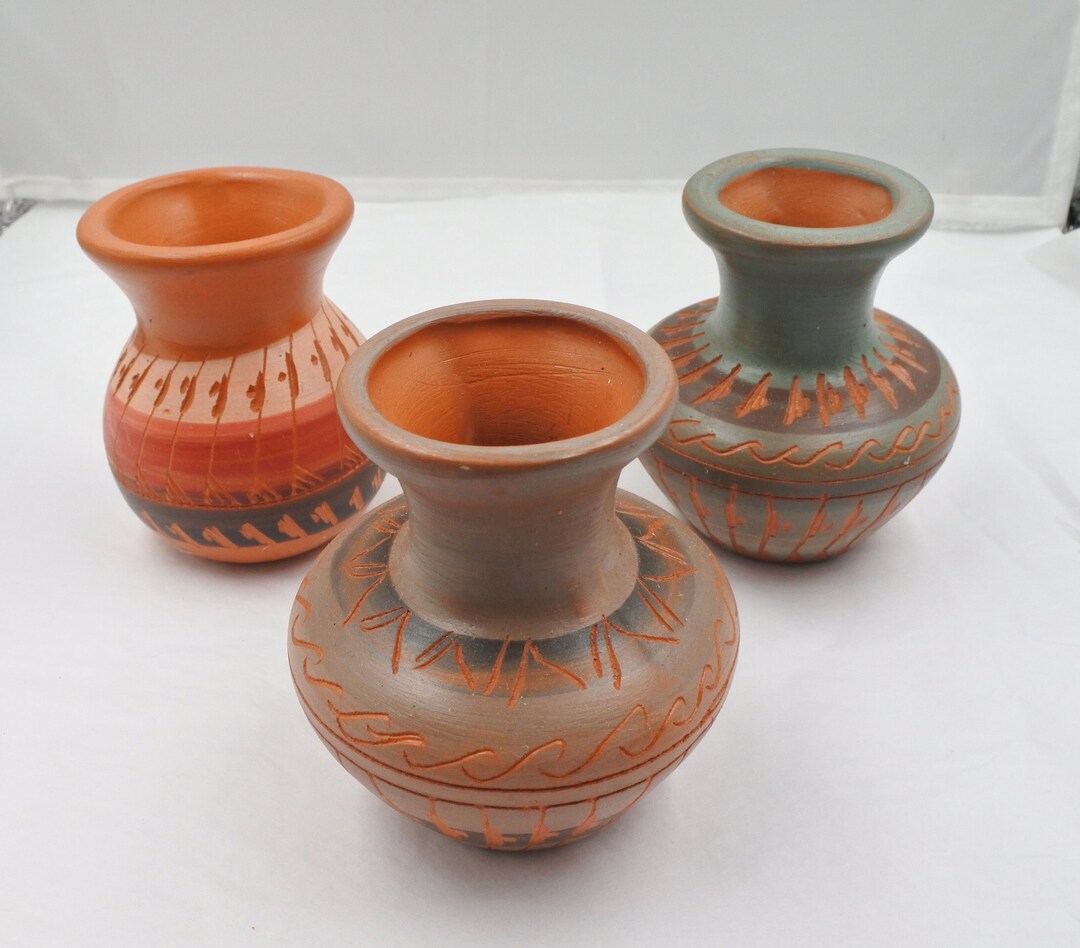 Navajo Mini Pottery Set of 3 - Etsy