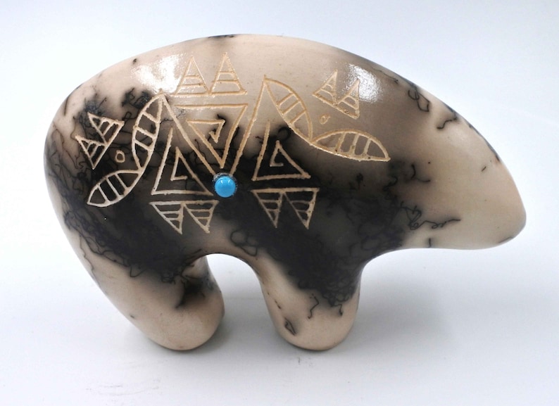Navajo Horse Hair Spirit Bear Pottery Vail - Etsy