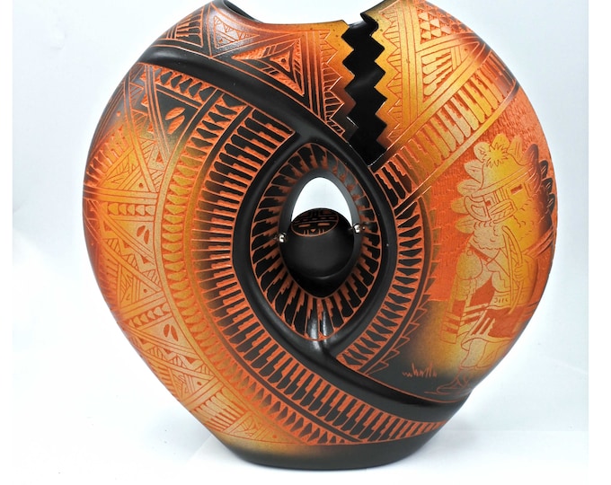 Jr & Diane Aragon Kachina Pillow Pot Vase Acoma Laguna Pueblo Pottery ...