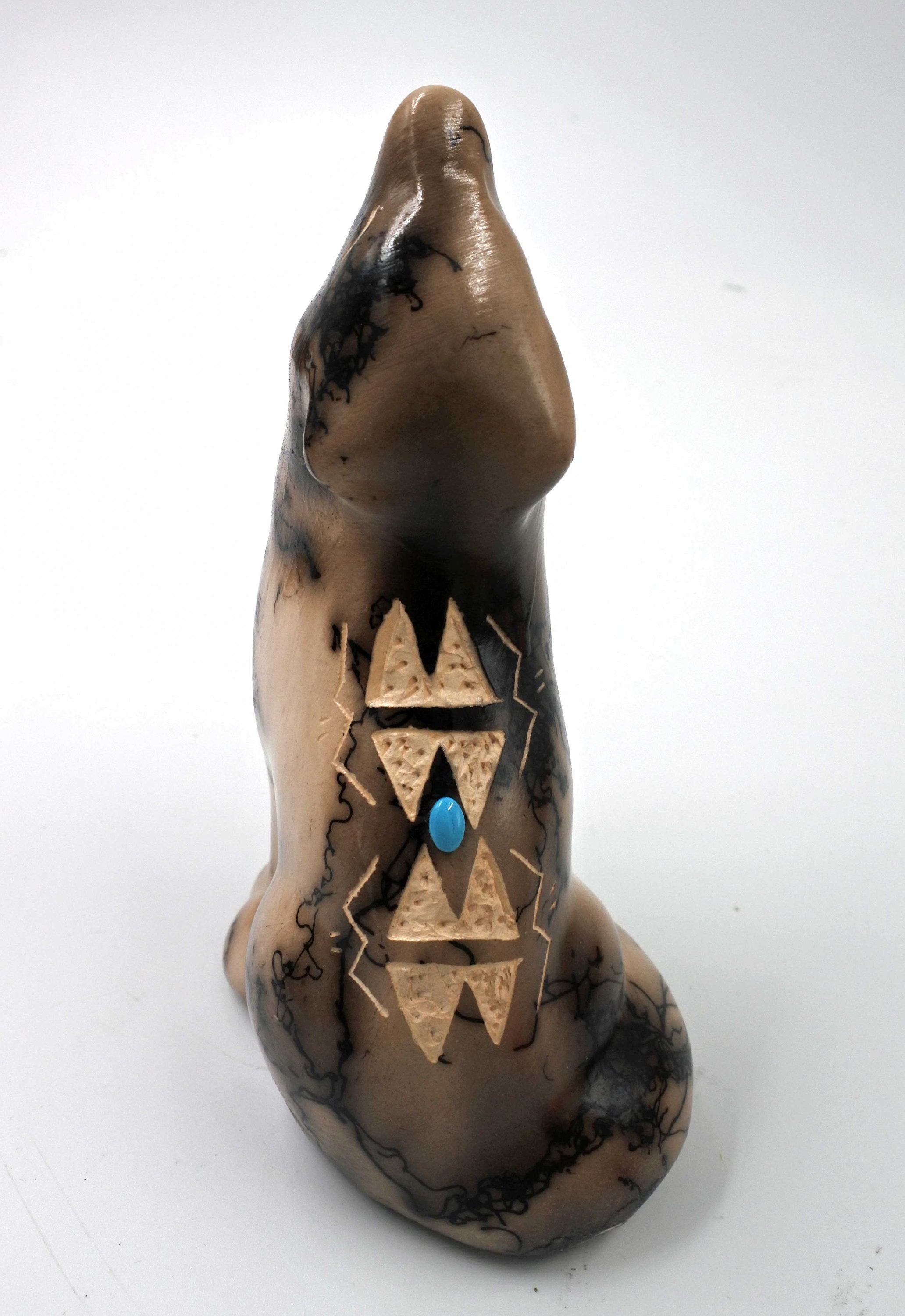 Native American Navajo Handmade Horsehair Pottery Wolf 5" Tall - Etsy