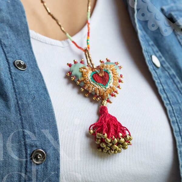 Textile Necklaces - Etsy