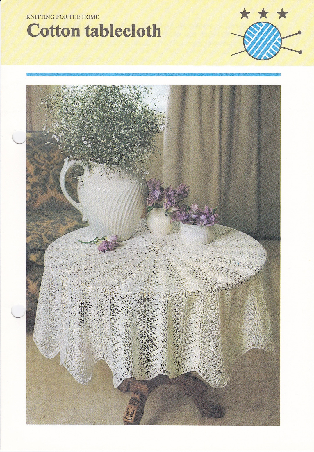 Vintage Knit PDF PATTERN DOWNLOAD. How-to Instruction for Lightweight ...