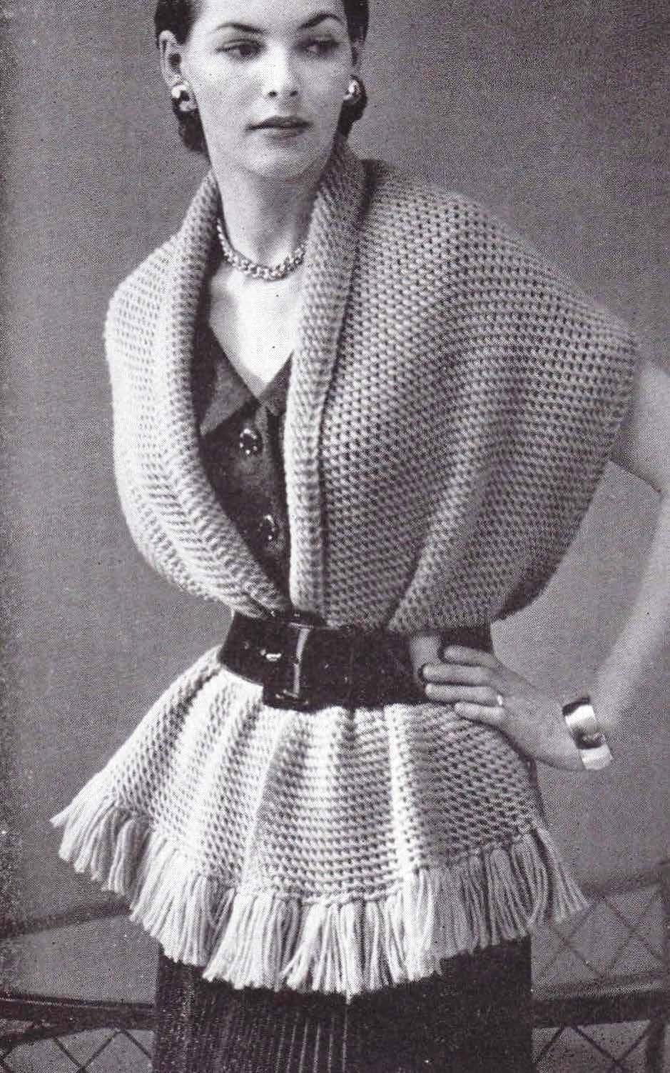 3 Vintage Knit PATTERN PDF Downloads, Women's Jurkin, Stole and Bolero ...
