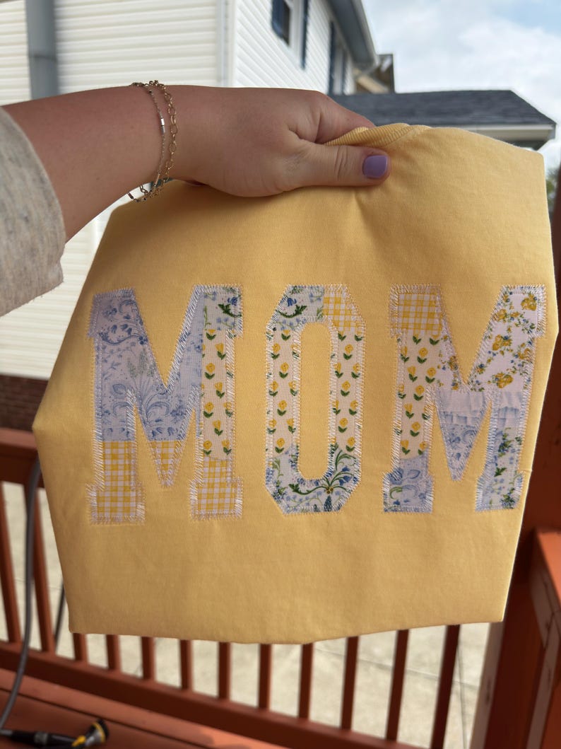 Yellow Patchwork Custom Name Embroidered Comfort Colors T Shirt - Etsy