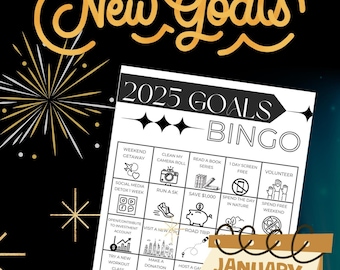 2025 Goal Bingo Vision Board - Etsy