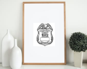 County of Suffolk Sergeant Police Badge SVG - Etsy