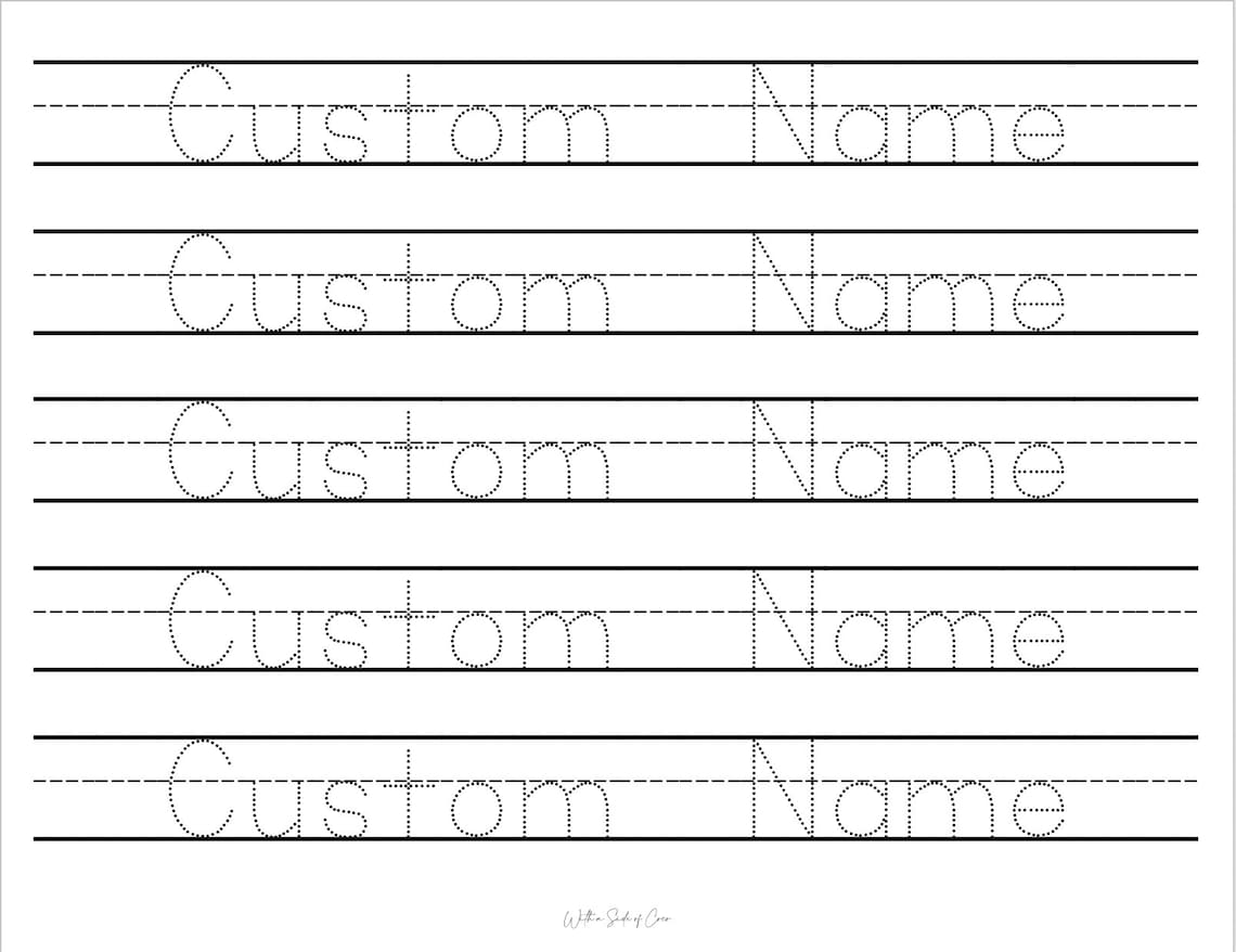 Children's Name Practice |tracing Worksheet | Learning Activity ...