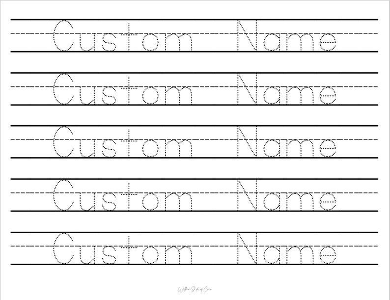 Children's Name Practice |tracing Worksheet | Learning Activity ...