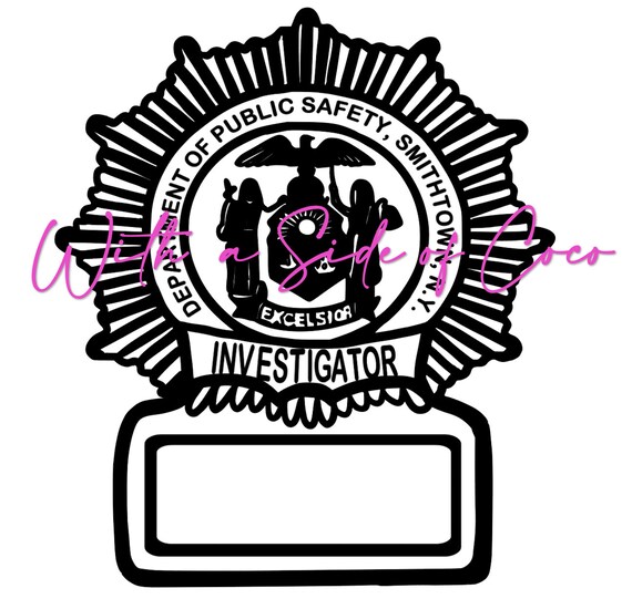 Investigator Shield SVG Public Safety SVG | Etsy