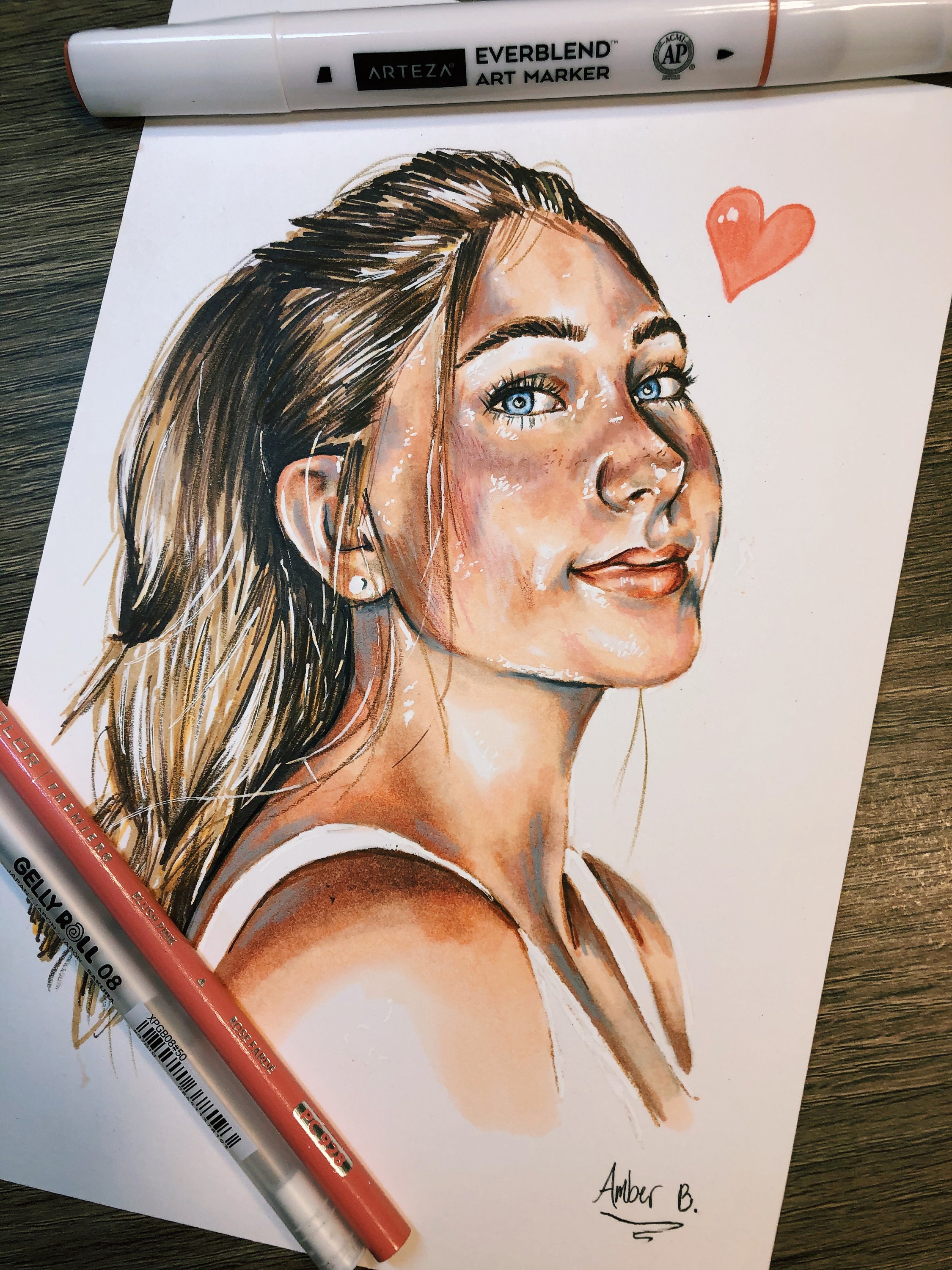 Custom Marker Portrait 2 Sizes - Etsy