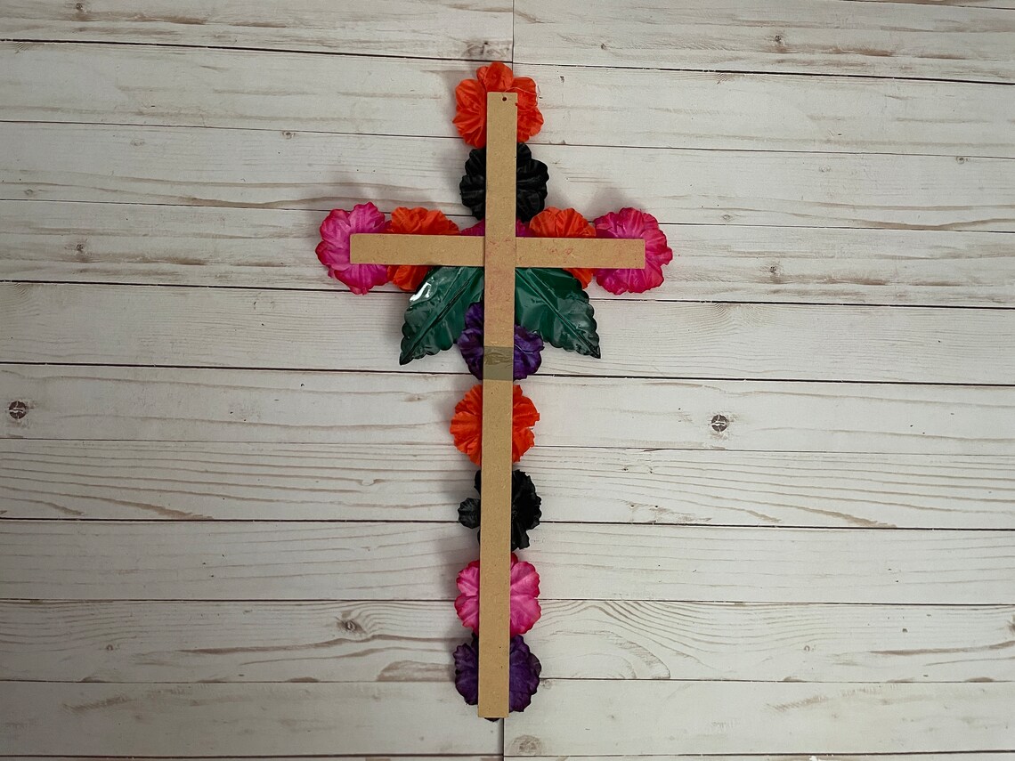 Cemetery Cross Wooden Cross Cemetery Flowers Day of the - Etsy
