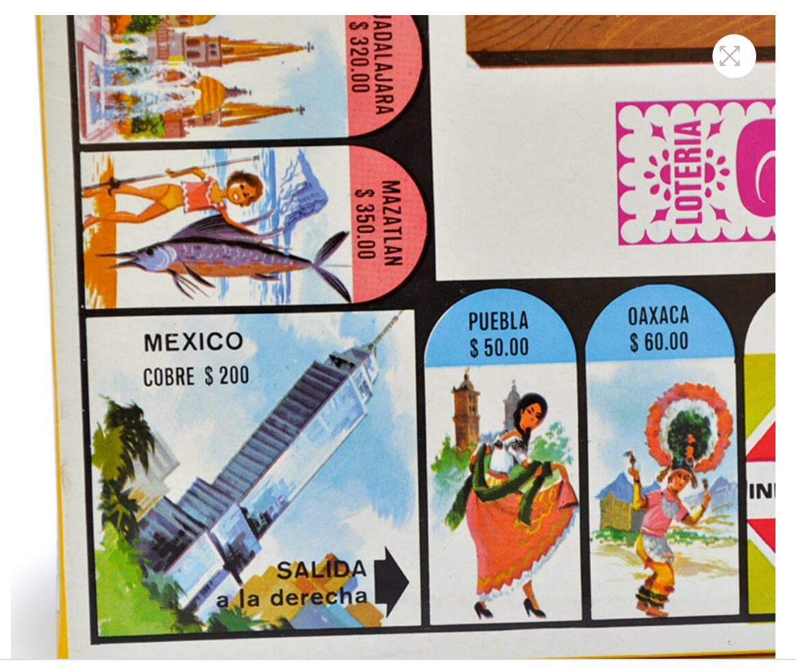 Mexican Monopoly Turista Mexicano Spanish Board Game Loteria | Etsy