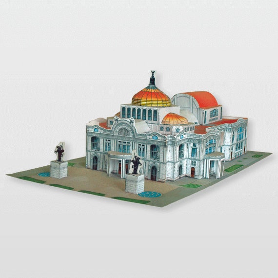 Palacio de Bellas Artes Mexico City Landmark Architecture Paper Model ...