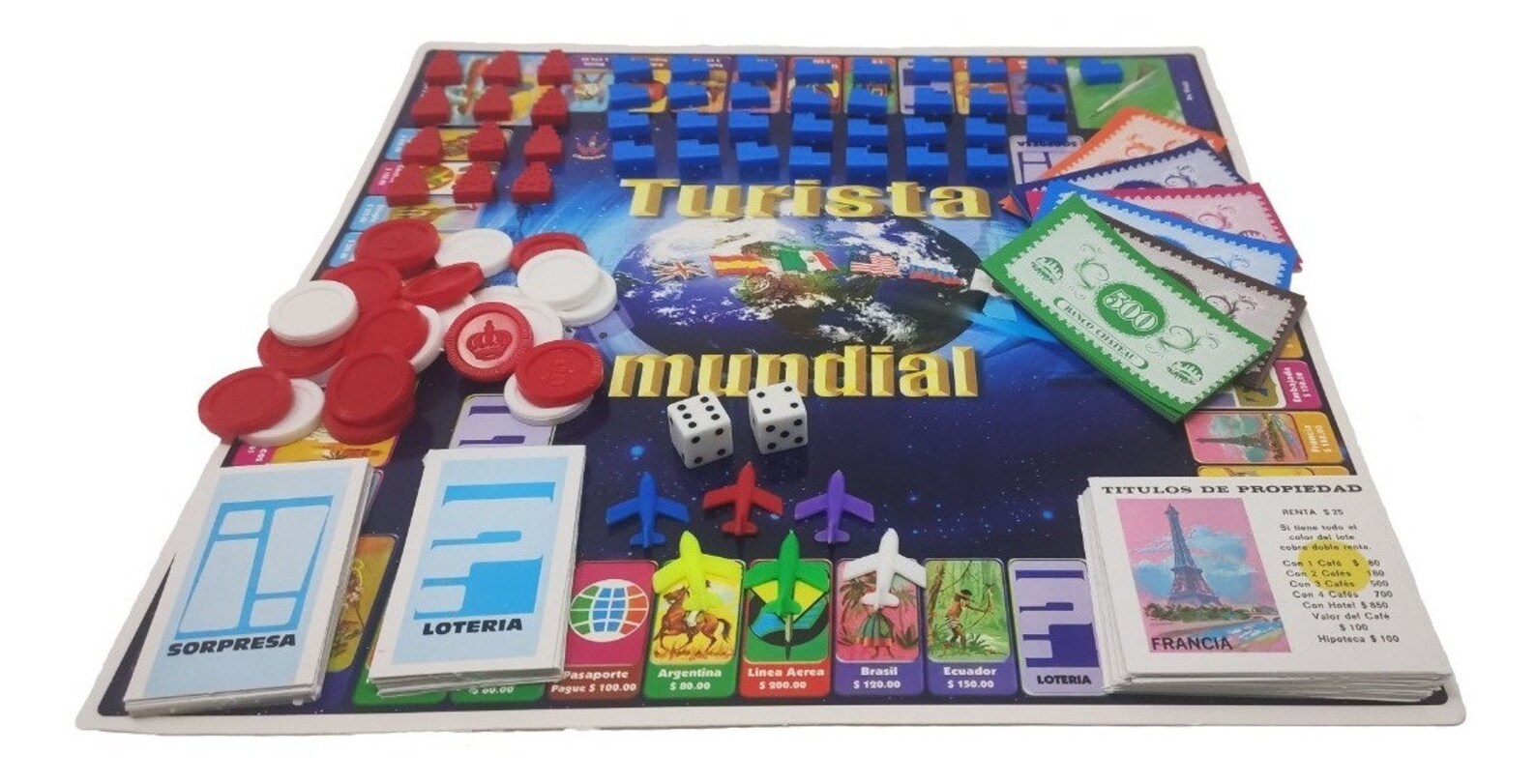 Mexican Monopoly Turista Mundial Spanish Board Game Loteria - Etsy México