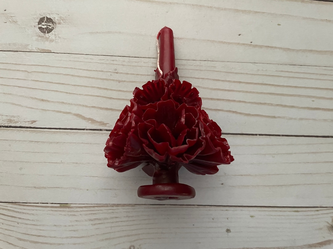 Medium Day of the Dead Marigold Wine Mexican Artisan Candle Vela - Etsy