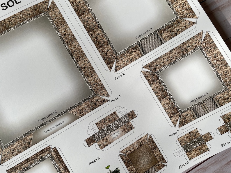 Mexican Pyramids Piramide Del Sol Architecture Paper Model Kit - Etsy