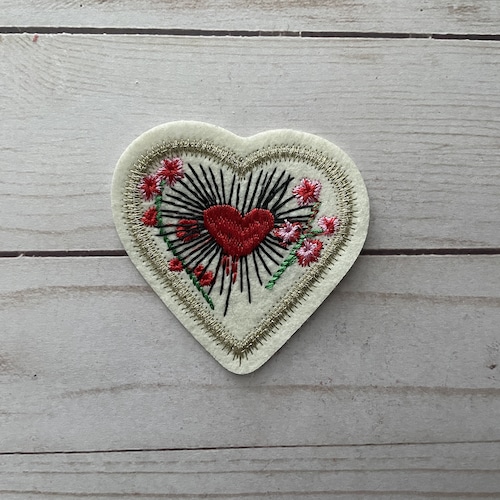 Sacred Heart Virgin Maryroselarge Patch Embroidered Iron-on - Etsy