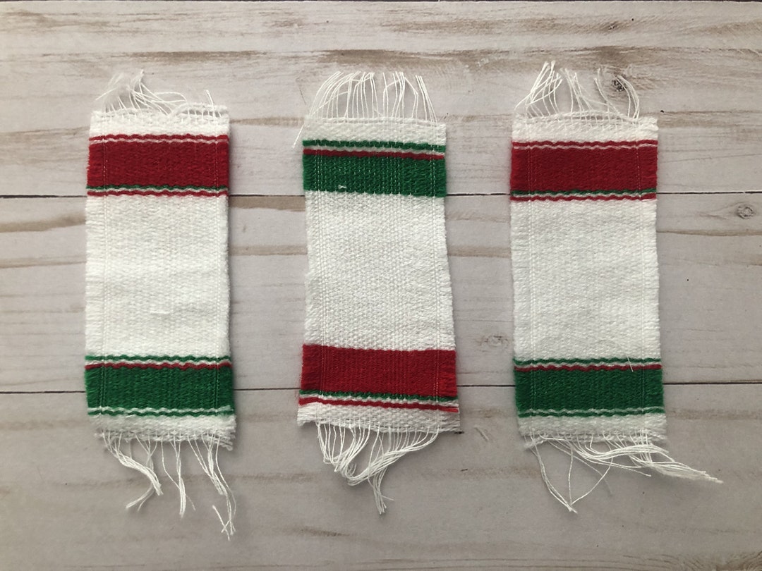 Pack of 6 Single Mini Mexican Sarape Party Favor Serape Fabric Tricolor ...