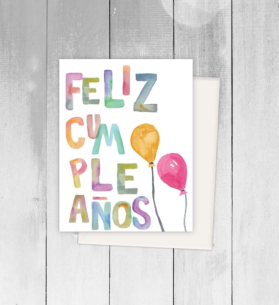 Spanish Greeting Cards Birthday Cumpleaños Bilingual Tarjeta de Cumple ...