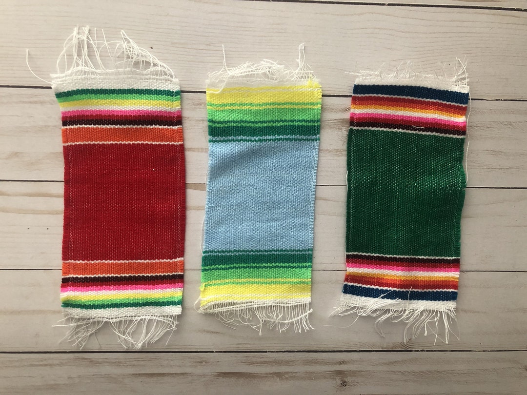 Pack of 6 Large Single Mini Large Mexican Sarape Party Favor Serape ...