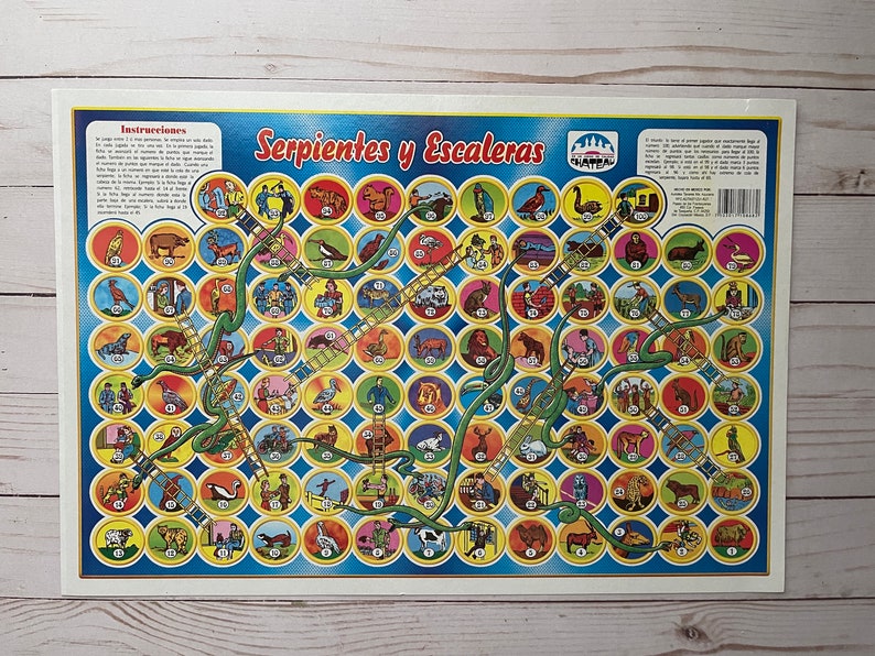 Mexican El Juego De La Oca Serpientes Y Escaleras El Coyote 3 Board ...