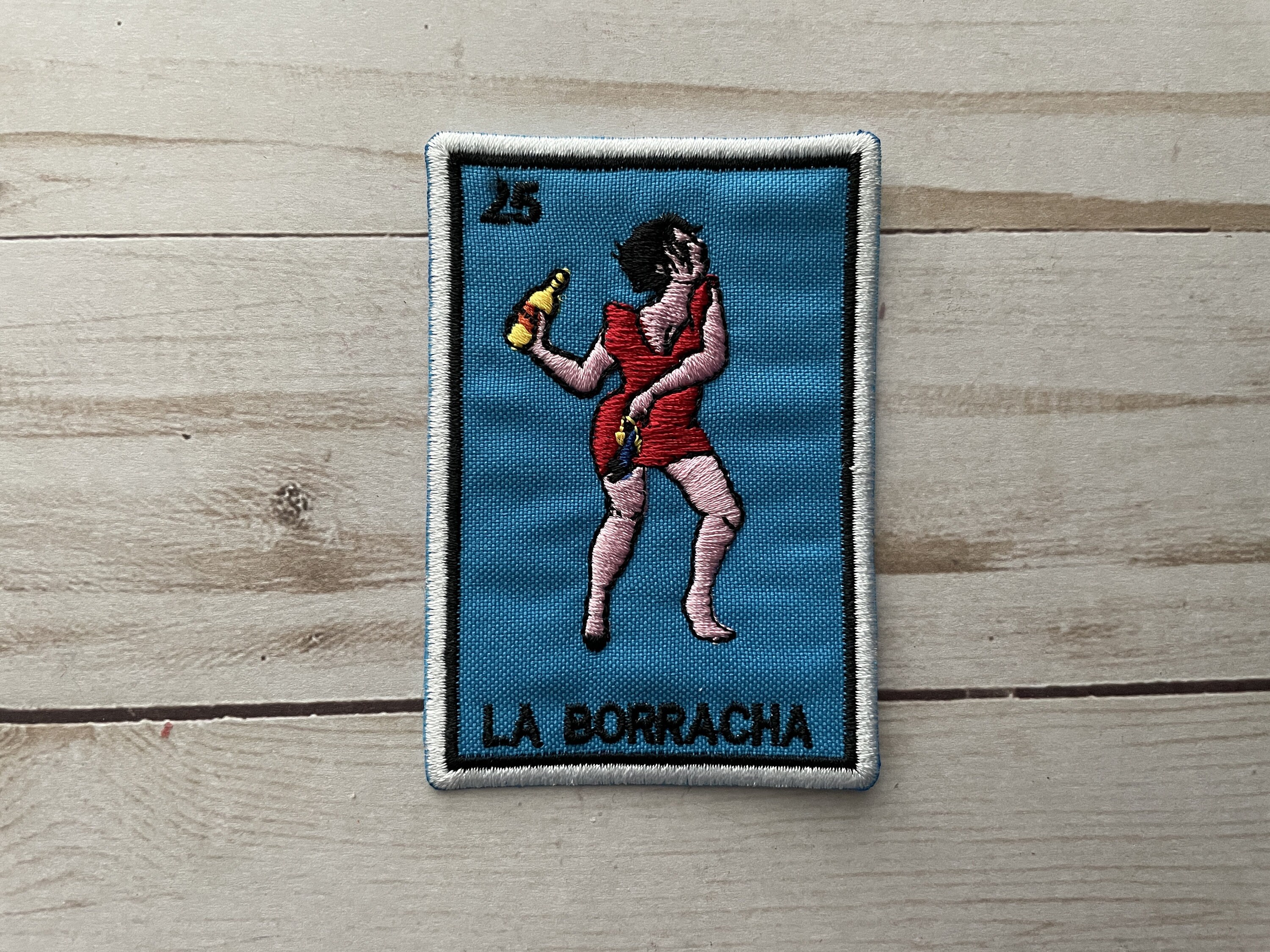 La Borracha El Borracho Loteria Embroidered Patch Iron On | Etsy