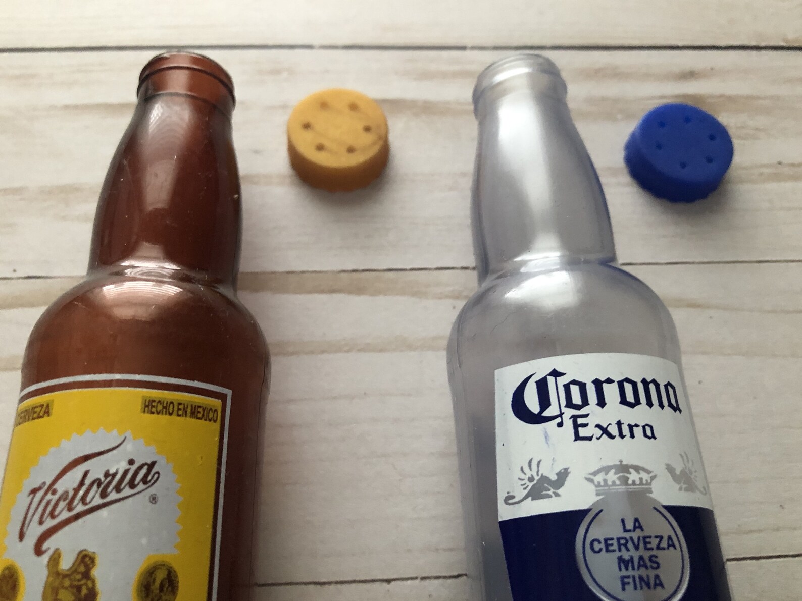 Set of Plastic Mini Corona Victoria Mexican Beer Bottle Plastic Party ...