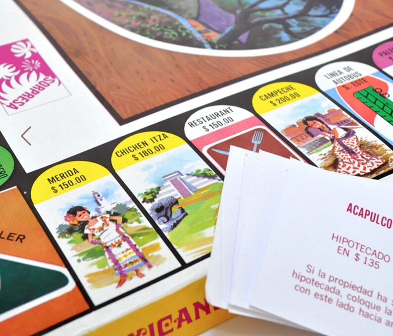 Mexican Monopoly Turista Mexicano Spanish Board Game Loteria - Etsy