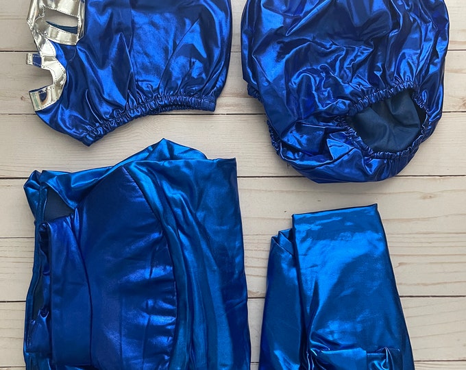 Blue Demon Complete Full Costume Kids, Luchador Costume, Mexican ...