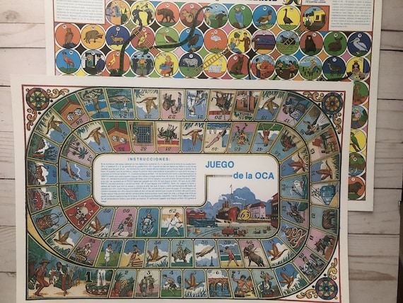 Mexican El Juego de la Oca Serpientes y Escaleras Board Games | Etsy