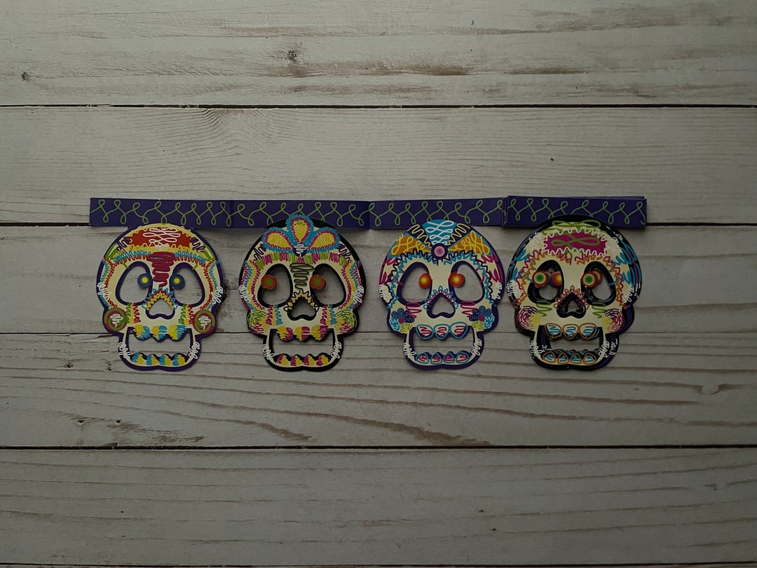 Day of the Dead Spanish Dia De Muertos Halloween Skulls Banner - Etsy