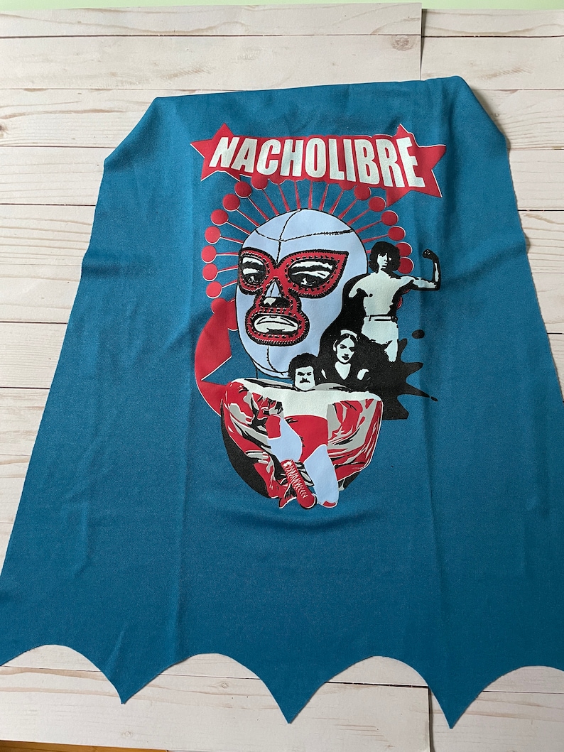 Nacho Libre Costume Cape With Mask Kids, Luchador Costume, Mexican ...