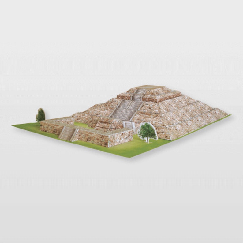 Mexican Pyramids Piramide Del Sol Architecture Paper Model Kit - Etsy