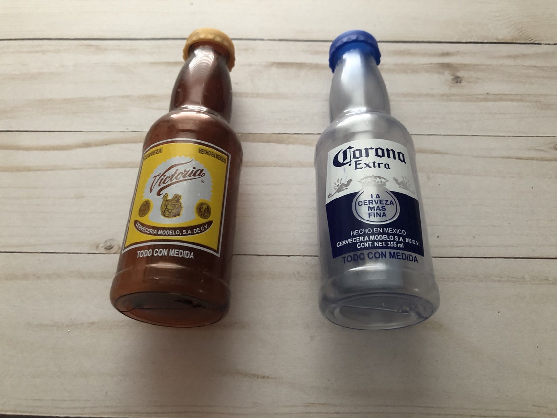 Set of Plastic Mini Corona Victoria Mexican Beer Bottle Plastic Party ...