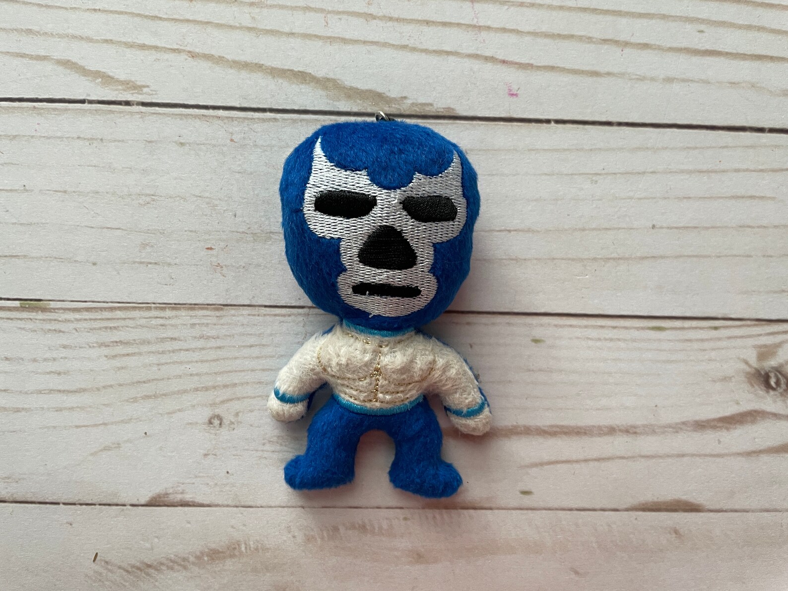 Mexican Plush Keychain Dolls Frida Luchador El Santo Blue - Etsy