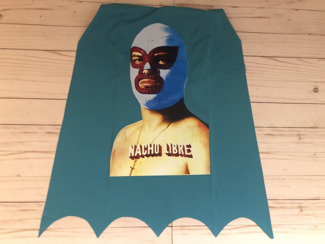Nacho Libre Costume Cape With Mask Kids, Luchador Costume, Mexican ...