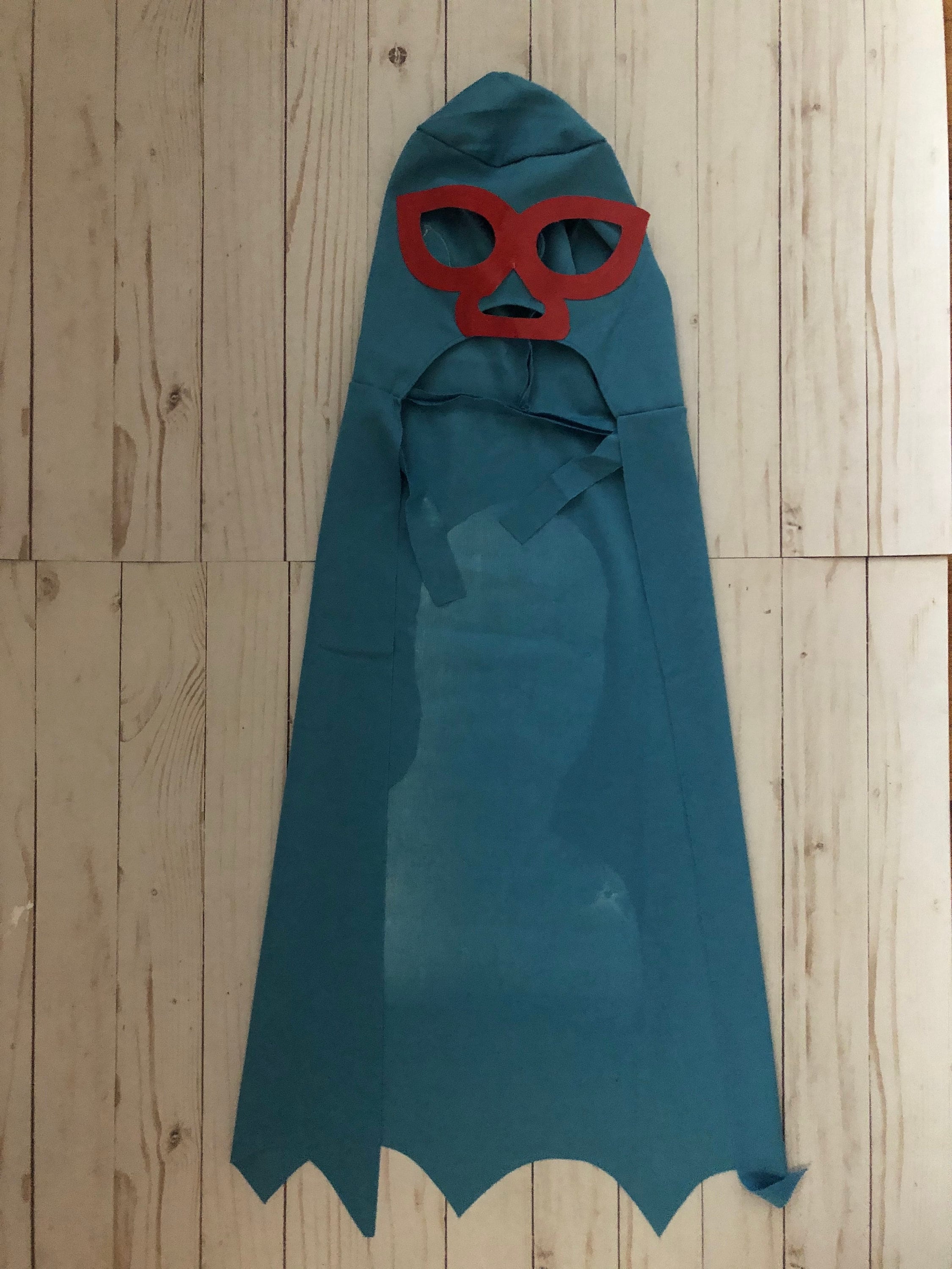 Nacho Libre Costume Cape With Mask Kids, Luchador Costume, Mexican ...