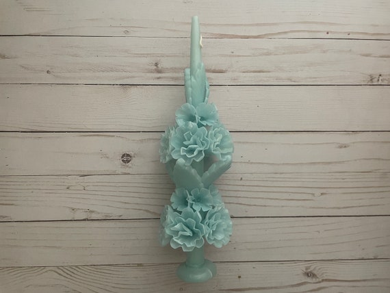 Large Day of the Dead Marigold Mint Mexican Artisan Candle Vela by Viva ...