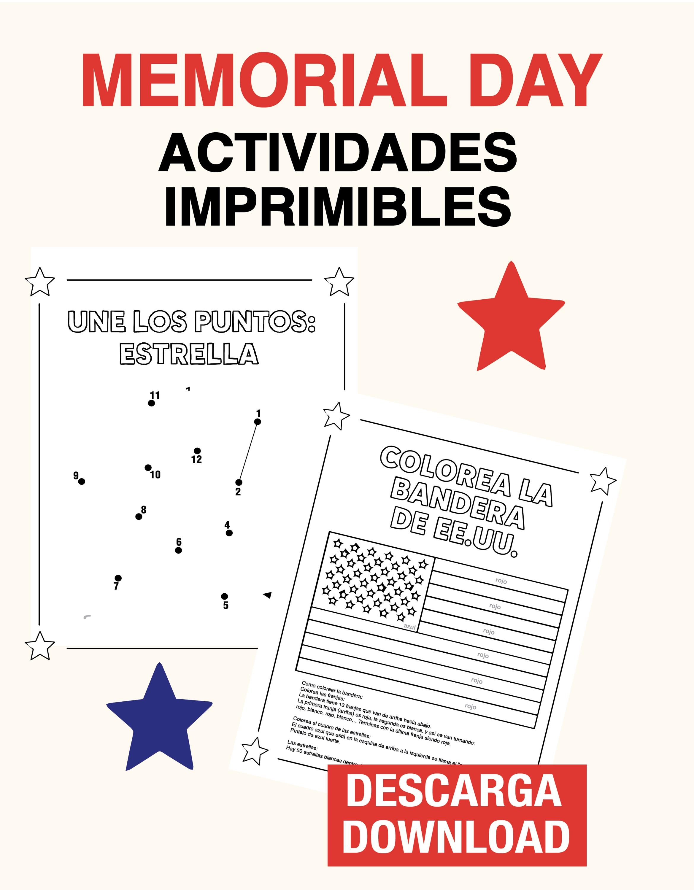 Memorial Day Spanish Printable Activities | Día De Los Caídos ...