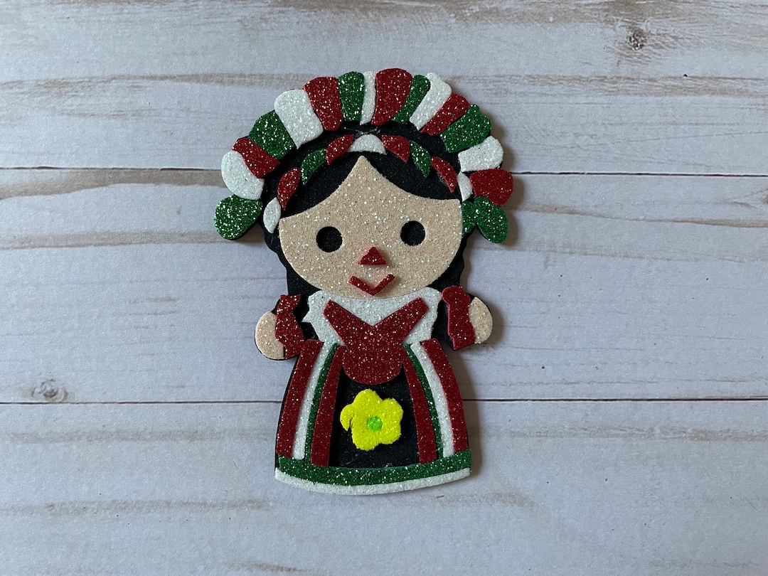 Set of 3 Mexican Frida Doll Kahlo Mexico Foam Decoration Queretaro Doll ...