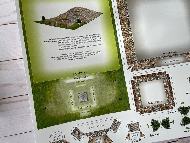 Mexican Pyramids Piramide Del Sol Architecture Paper Model Kit - Etsy