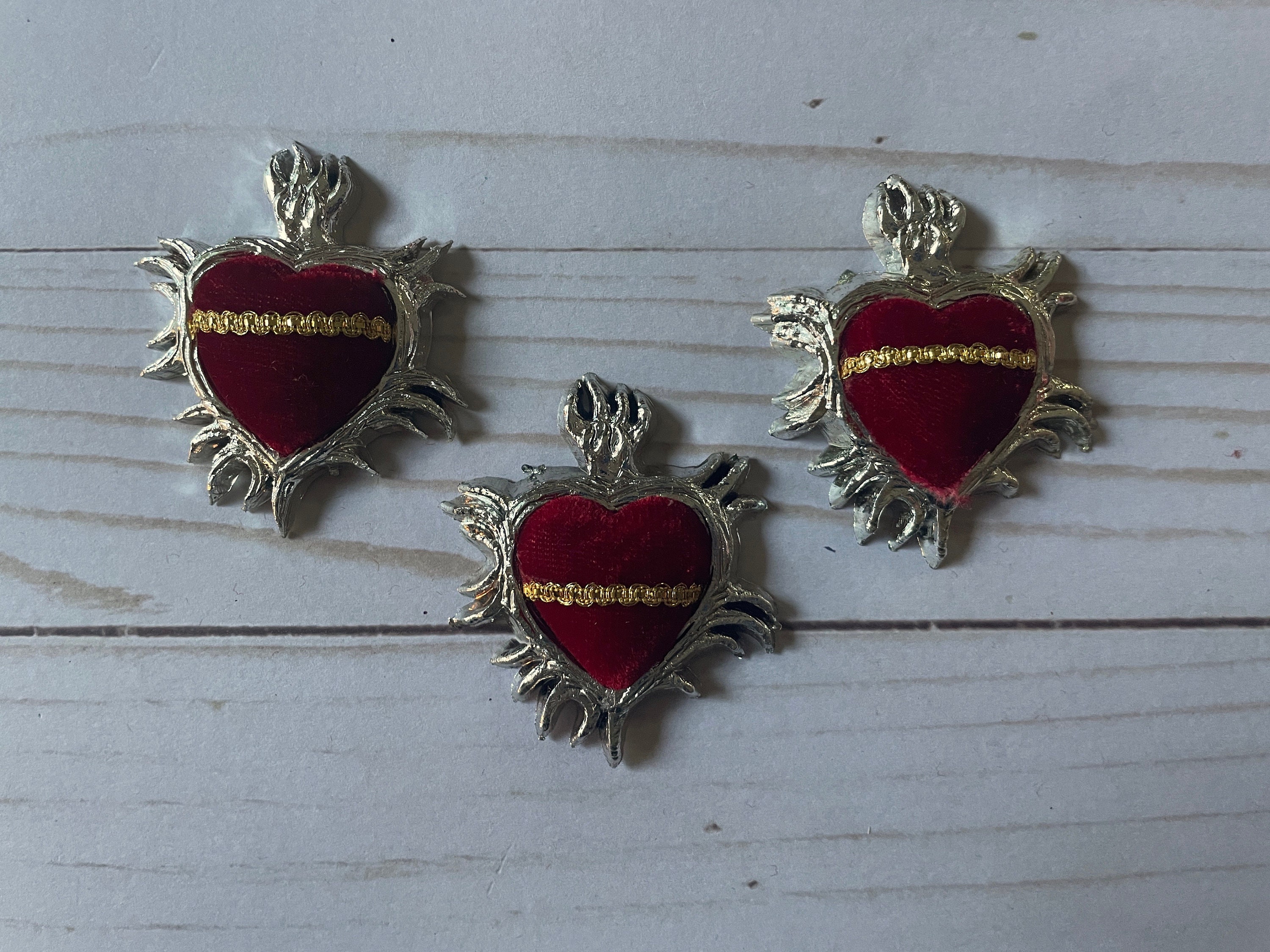 Milagro Sacred Heart, Red Velvet Ex Voto, Catholic Religious Devotion ...