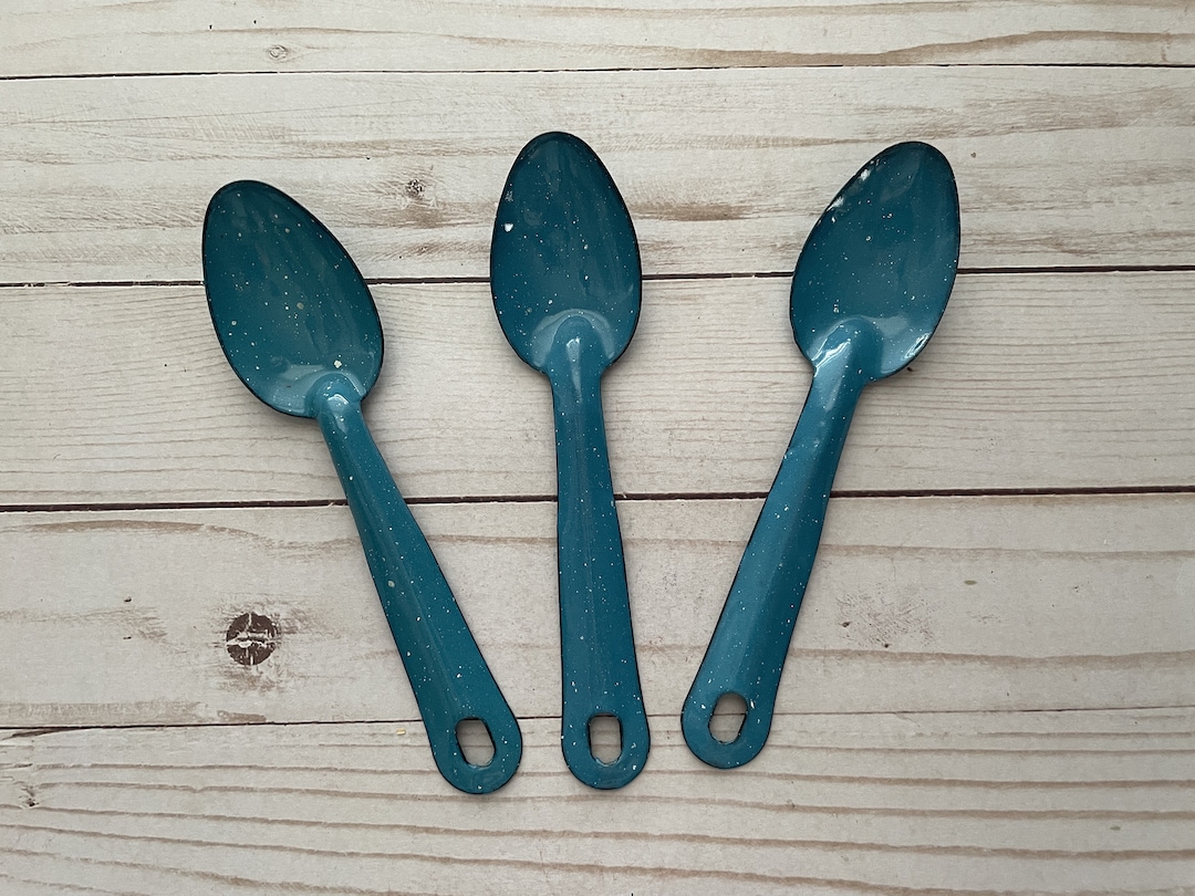 7” and 16.5" Enamel Peltre Mexican Spoon Cooking Utensil - Etsy